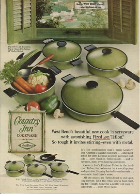 1968 West Bend Country Inn Cookware vintage print ad 60's advertisement ...