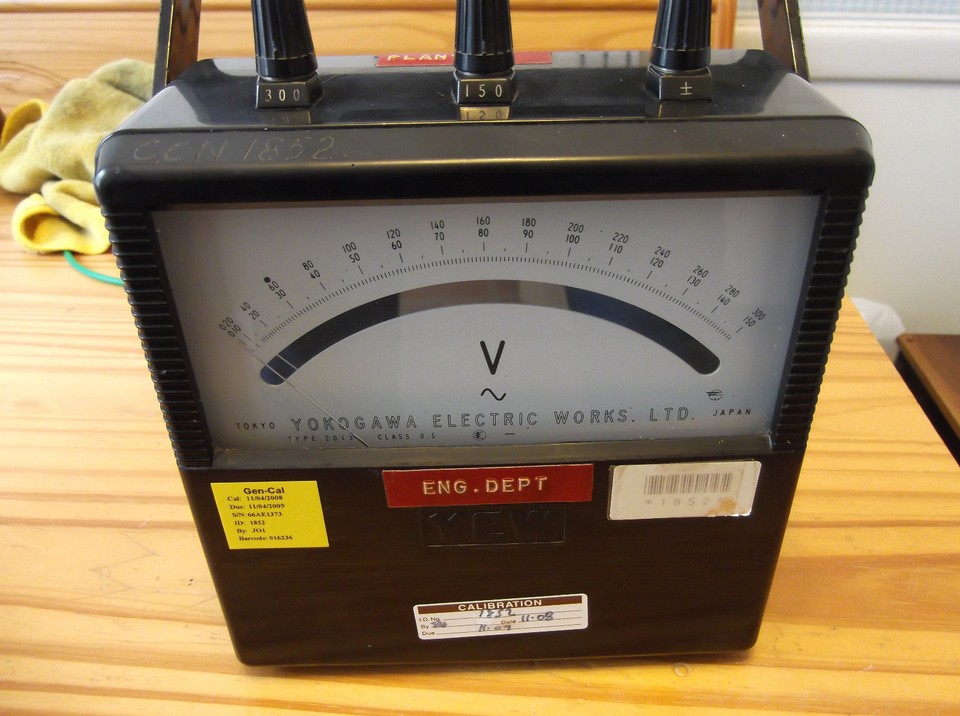 YOKOGAWA 2013 AC VOLTMETER 150/300VAC MIRROR SCALE | eBay