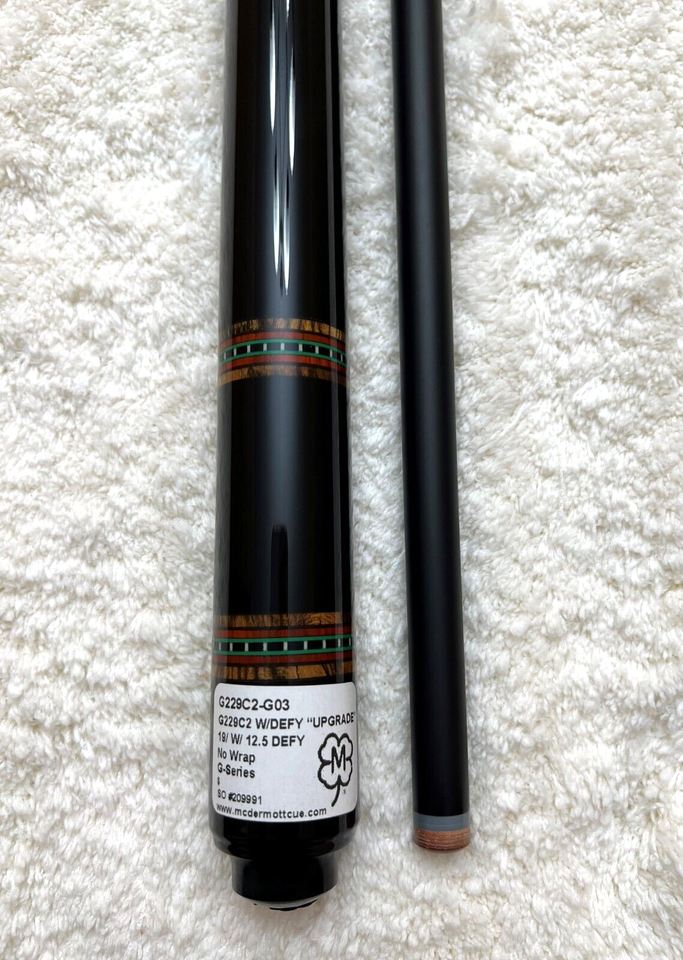 Custom McDermott G229 Pool Cue w/ 12.5mm Defy Carbon Fiber Shaft, FREE ...