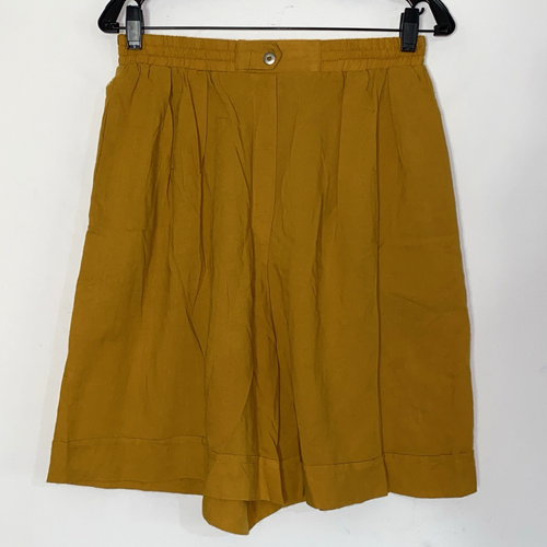 Cache Shorts Womens Large Vintage Gold Label Mustard Yellow Pockets | eBay