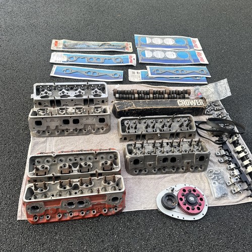 Small Block Chevy Heads 350-400 CID V8 Engine Alloy Cylinder Brodix kit ...