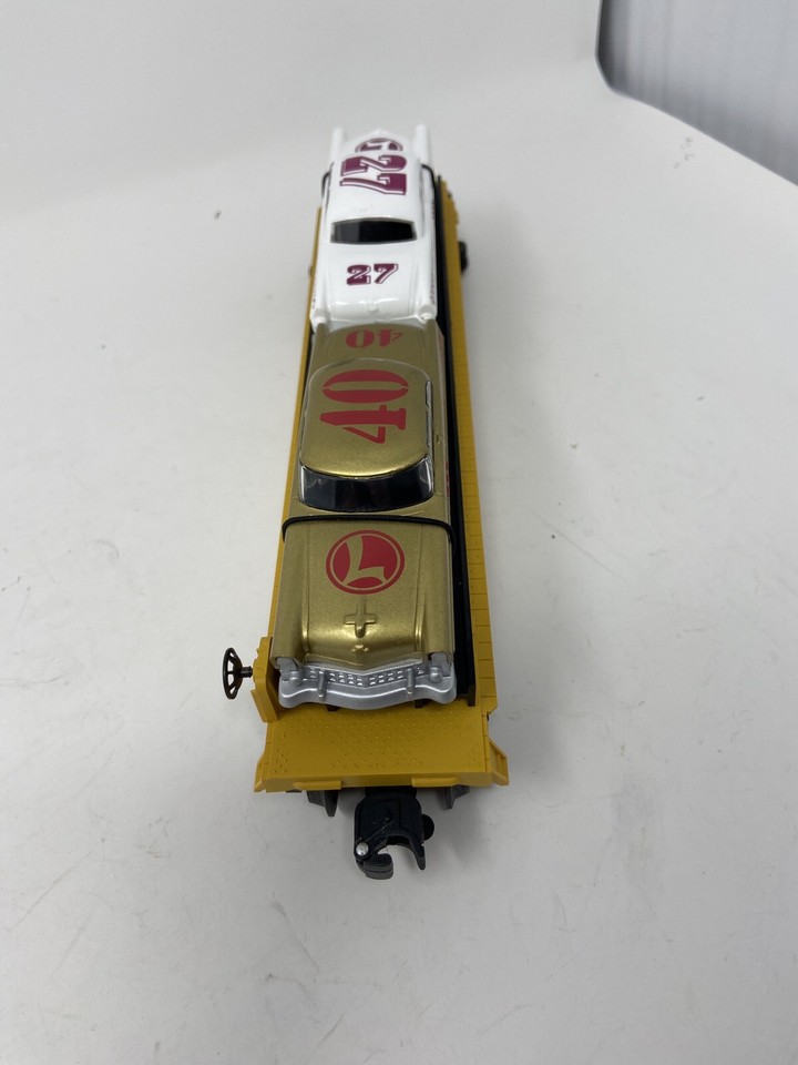 LIONEL O SCALE #6-19423 6424 LIONEL CIRCLE - L RACING FLATCAR WITH ...