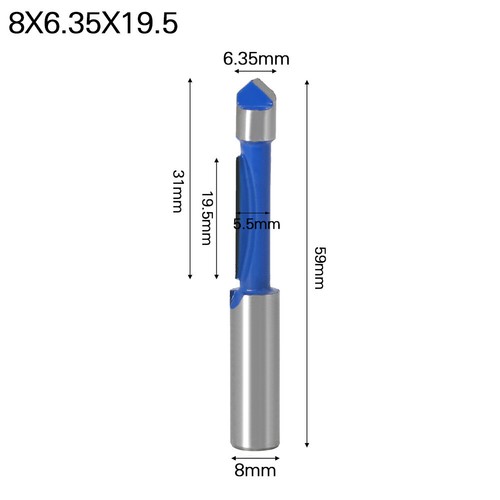 8mm Shank Panel Pilot Trim Flush Straight Router Bit Wood Cutter Ø6 ...
