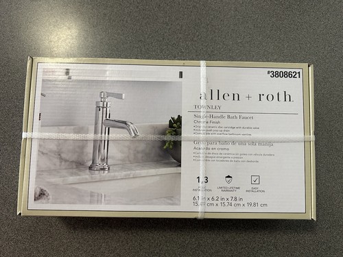 allen + roth Townley Polished Chrome Single Hole 1-Handle Bathroom Sink ...
