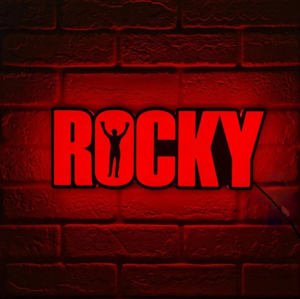 Rocky Balboa Sign LED Lightbox | Wall Art | Rocky Balboa Decor ...