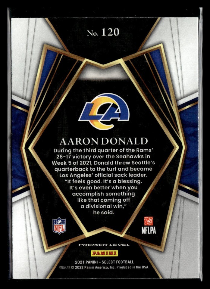2021 Panini Select #120 Aaron Donald Los Angeles Rams Football Card | eBay