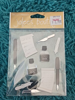 jolees boutique Scrapbooking stickers “Writing Instruments” Vtg NIP | eBay