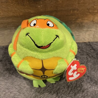 TY Beanie Ballz TMNT Teenage Mutant Ninja Turtles Michelangelo Ball ...