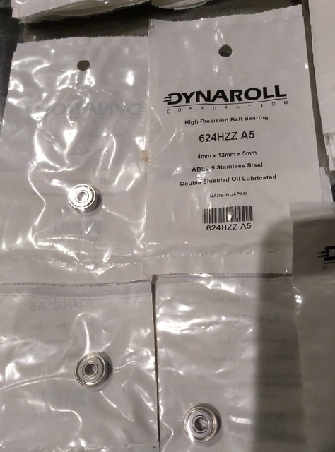 Dynaroll Mini Ball Bearing Shielded Bore 4.00mm 624hzz A5 for sale ...