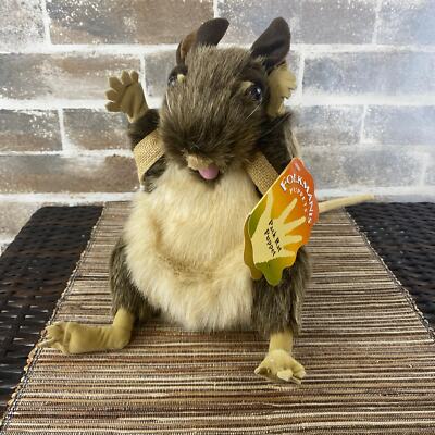 New Folkmanis Pack Rat Hand Puppet 12" tall with Removable Backpack | eBay