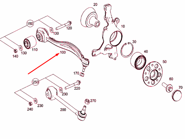 A2043308411 Arm Suspension Under Front Right MERCEDES Class 1178132 for ...