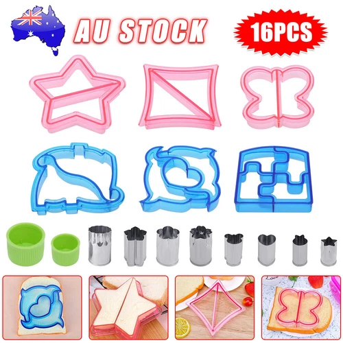 16X Flower Bread Mold Cake Toast Bento Maker Sandwich Cutter Rabbit ...