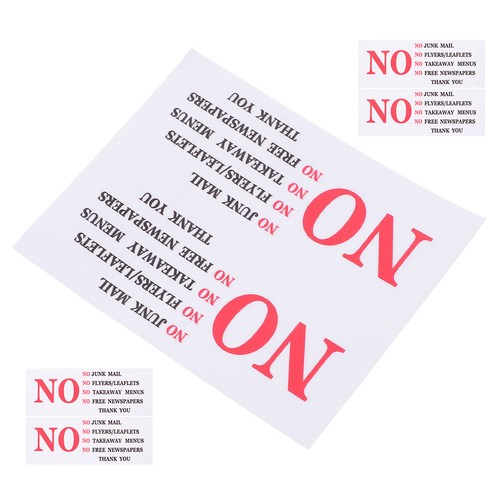 6 Pcs No Junk Mail Sticker Box Sign Mailbox Labels Functional Door ...