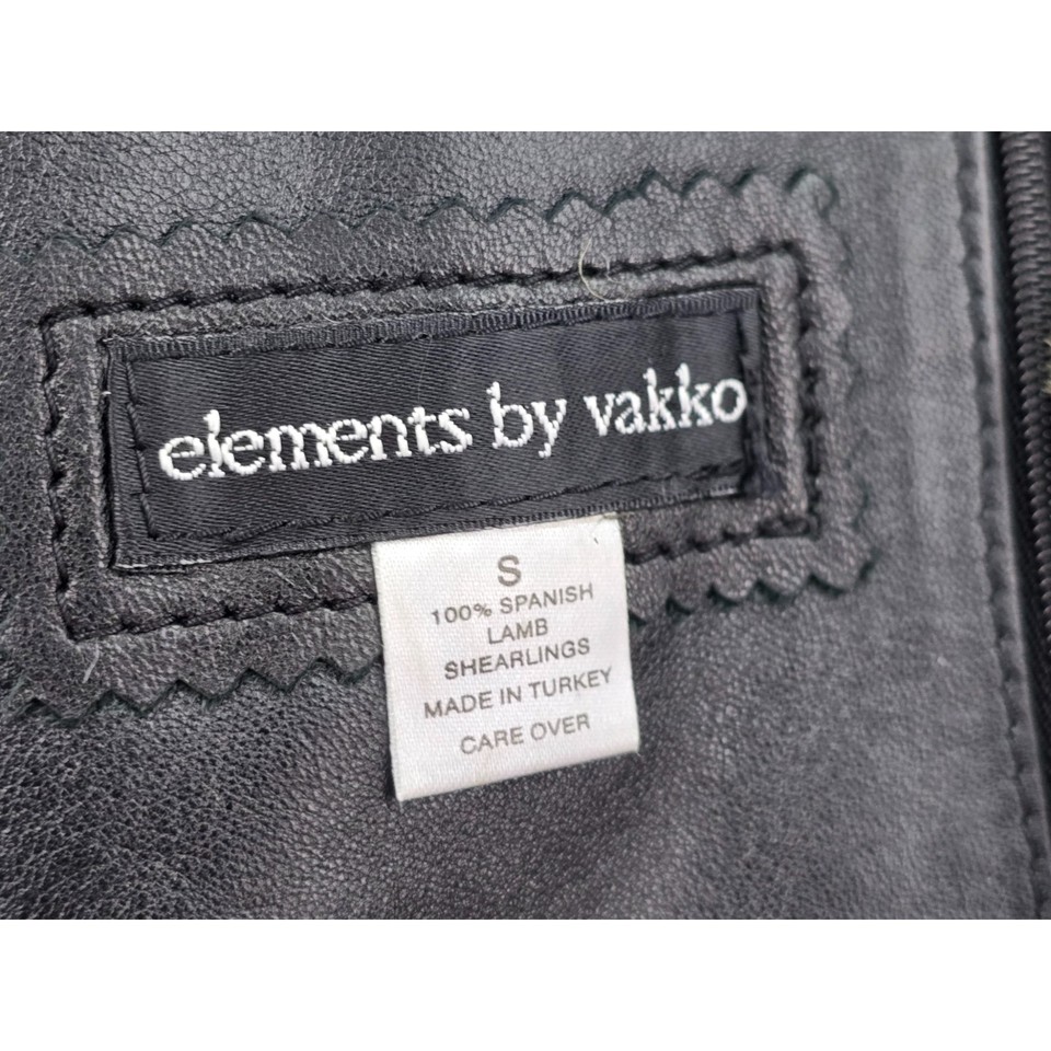 Vakko Elements Women's Shearling Sheepskin Leather Coat Jacket S Made ...