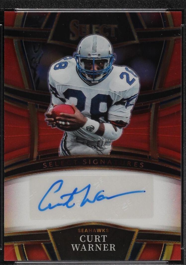 2022 Panini Select - Select Signatures Curt Warner #SSP-CUW Red Prizm ...