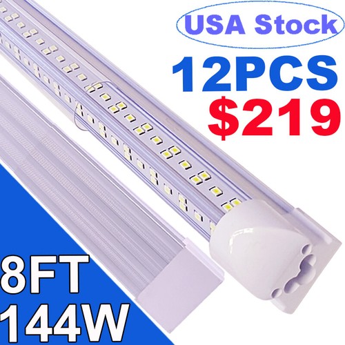 8Ft Linkable Led Shop Light Fixture 144Watt, T8 Integrated 8 Foot Led ...