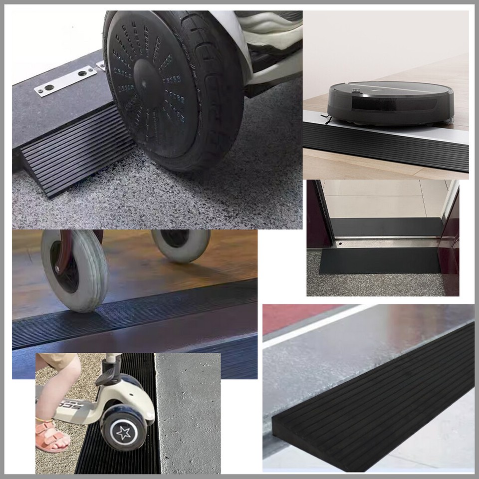 Non-Slip Solid Rubber Threshold Ramp cuttable Black Engineering Equipment | eBay