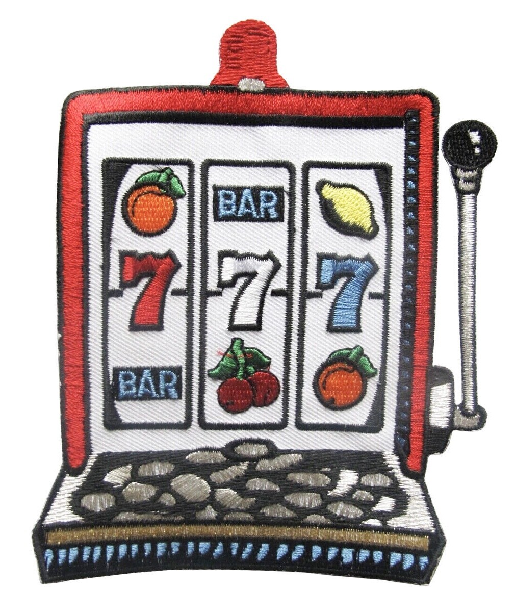 #3470 Slot Machine Casino Gambling Embroidery Iron On Applique Patch | eBay