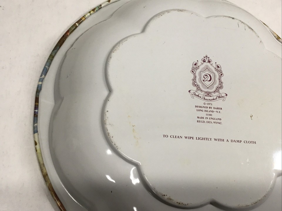 DAHER DECORATED WARE 1971 METAL TRAY MADE IN ENGLAND 10” X 2” WINDMILL ...