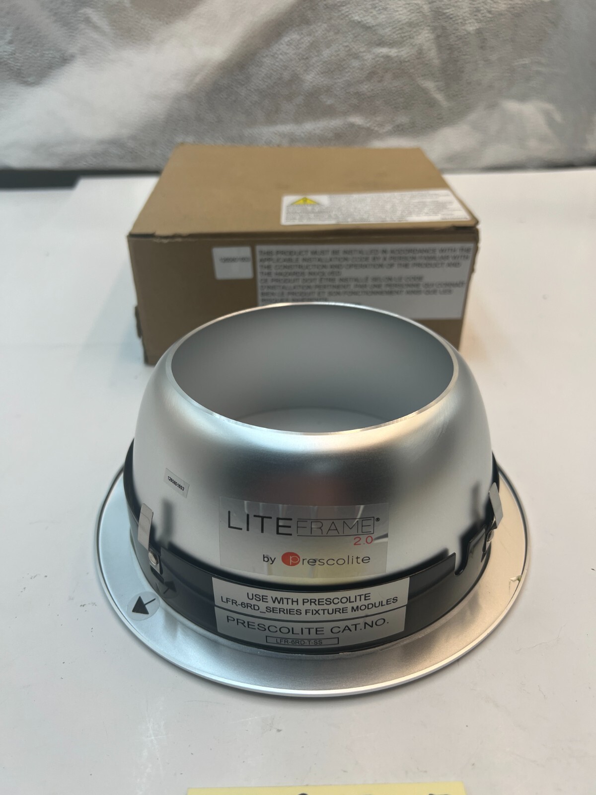 Prescolite LFR-6RD-T-SS 6" Round NMWX Downlight Trim, Clear Semi ...