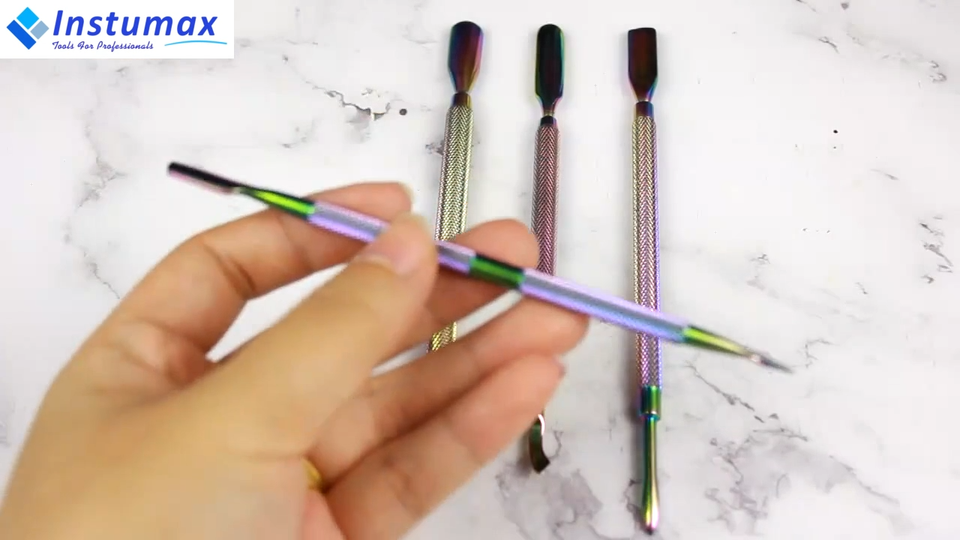 Stainless Steel Nail Art UV Gel Polish Cuticle Pusher Remover Nail ...