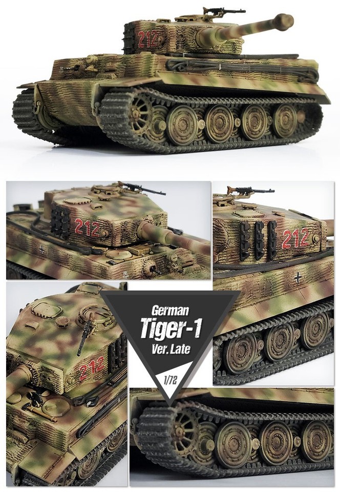 1/72 ACADEMY TIGER-1 VER. LATE TANK GERMAN WWII PLAMODEL KIT DIORAMA ...