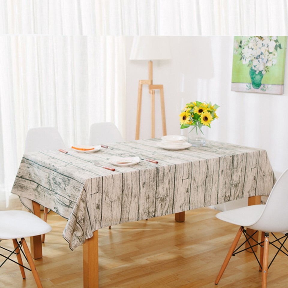 Wood Grain Print Table Cloth Coffee Tea Table Cloth Cover Tablecloth ...