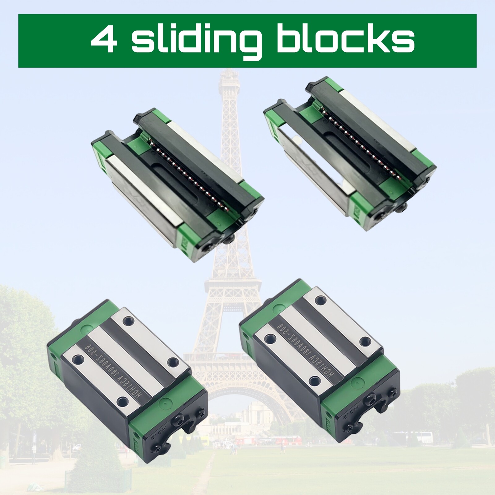 HGR15 HGR20 HGR25 2X Linear Rail Guide+4X HGH15/20/25CA Block 200 ...