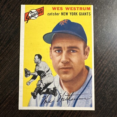 1954 TOPPS WES WESTRUM CARD #180 NEW YORK GIANTS EX OR BETTER *HCV* | eBay