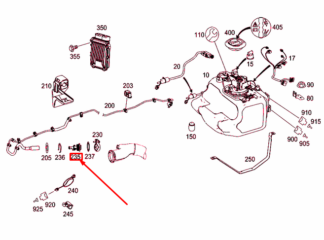MERCEDES-BENZ ML W164 Injection Nozzle Additive A1644900513 NEW GENUINE ...