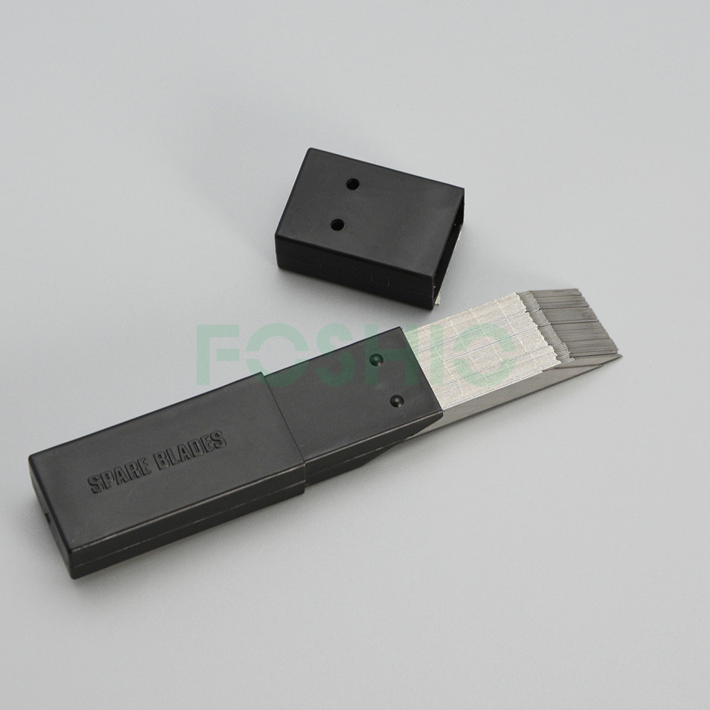 50 Pcs 30° Snap Off Replacement Razor Blades 9mm Carbon Steel for Knife ...