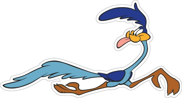 Looney Tunes Roadrunner Tongue Out bumper sticker wall decor vinyl ...