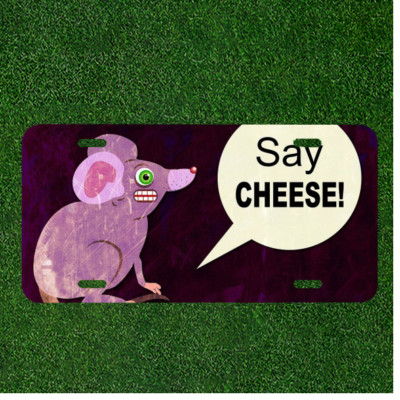 Custom Personalized License Plate Auto Tag With SAY CHEESE! Mouse ...