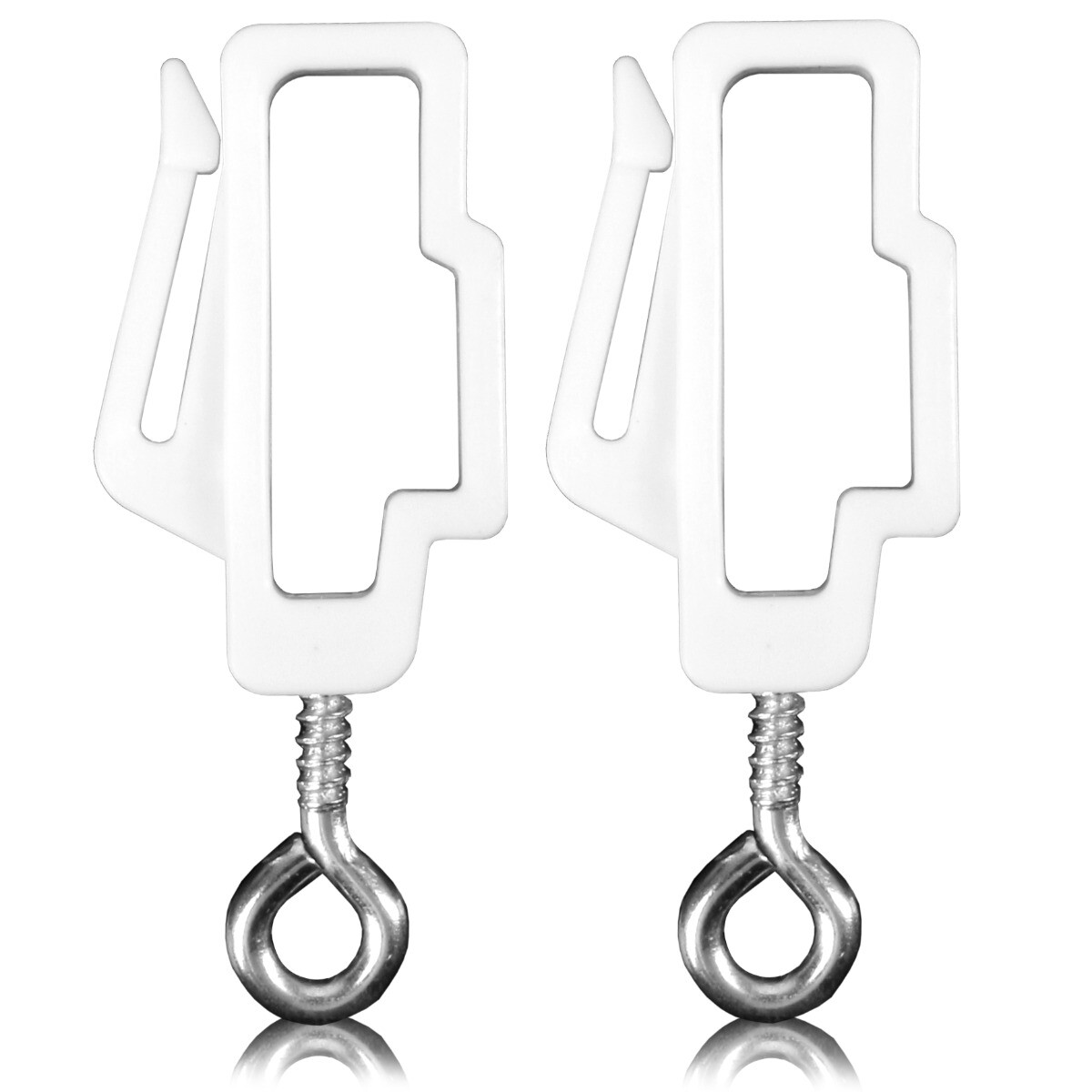 2 x CURTAIN WHITE LINE TRACK RAIL STOPPER END HOOKS Whiteline Glider ...