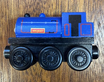 Thomas Wooden Railway Lot EUC Wilbert 2001 Engine Car Vintage Train Set ...