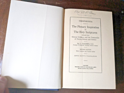 Theopneustia-The Plenary Inspiration of the Holy Scriptures by L ...