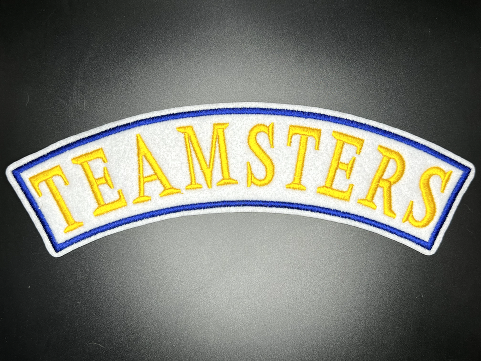 "Teamsters" Back Shoulder Iron On Embroidered Patch 12 Inches Wide | eBay
