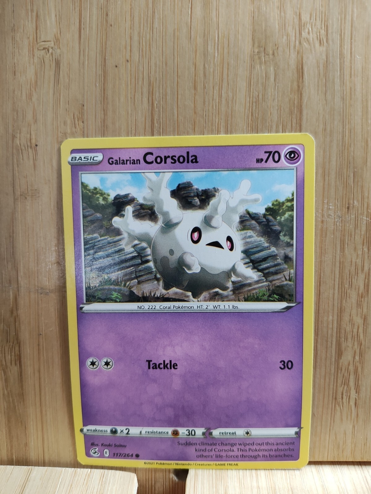 Galarian CORSOLA 🏆 Common 117/264 Fusion Strike Pokemon Card🏆 | eBay ...