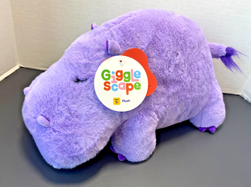 NEW Giggle Scape Purple Hippo Hippopotamus Plush Stuffed Animal 14” | eBay