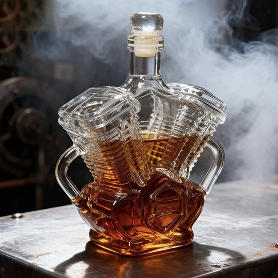Car Engine Shaped Whiskey Bottle Wine Decanter for Dining Room Kitchen ...