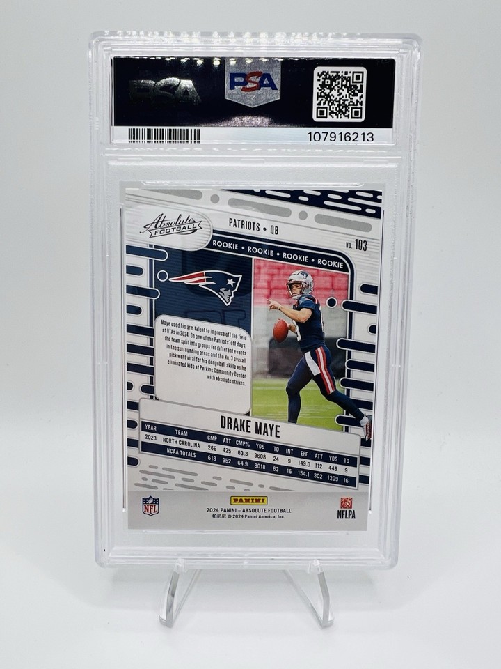 2024 PANINI ABSOLUTE #103 DRAKE MAYE ROOKIE RC PSA 10 | eBay