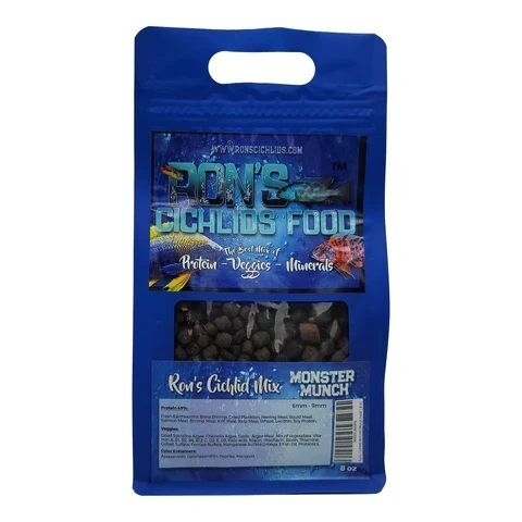 Ron's Cichlids Monster Munch 6m-9mm Oscar, Arowana, Jaguar Large fish ...