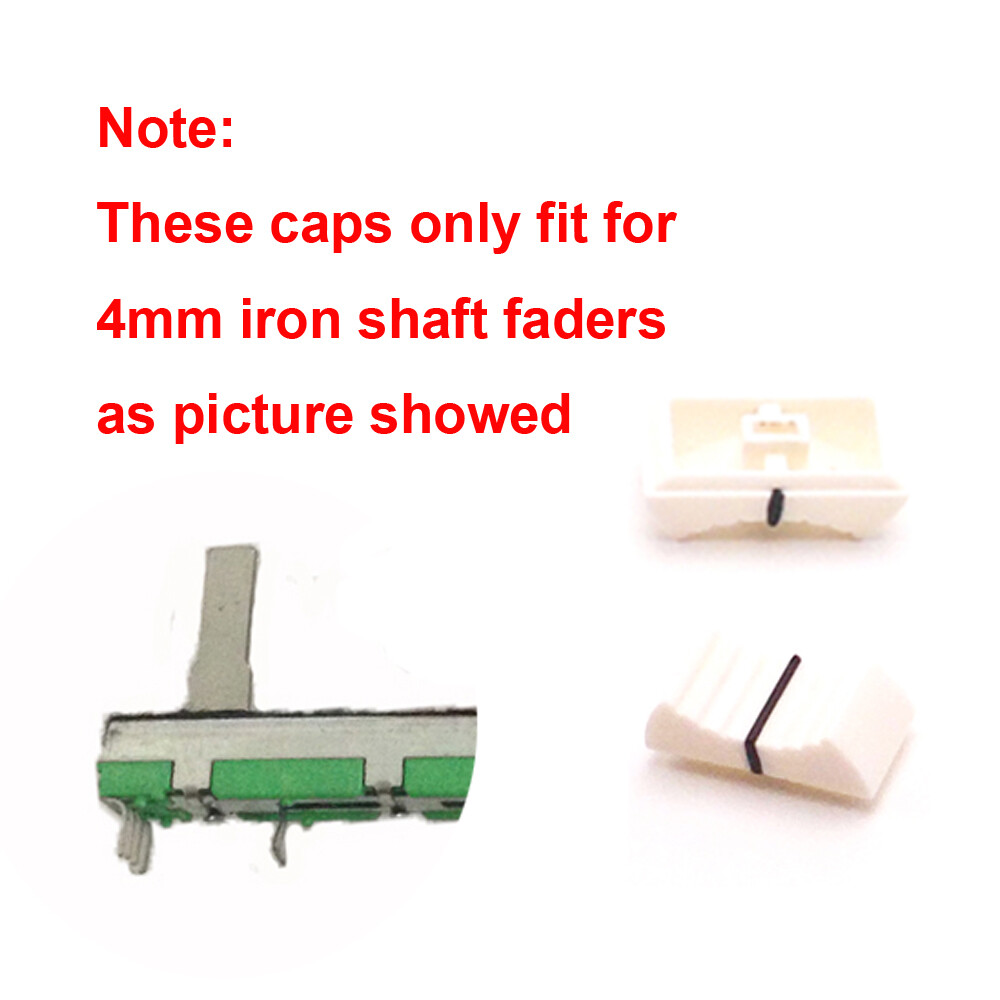 10pcs Fader Knob Cap 24mmLx10mmW For Yamaha Soundcraft Mixer hole 4mm ...
