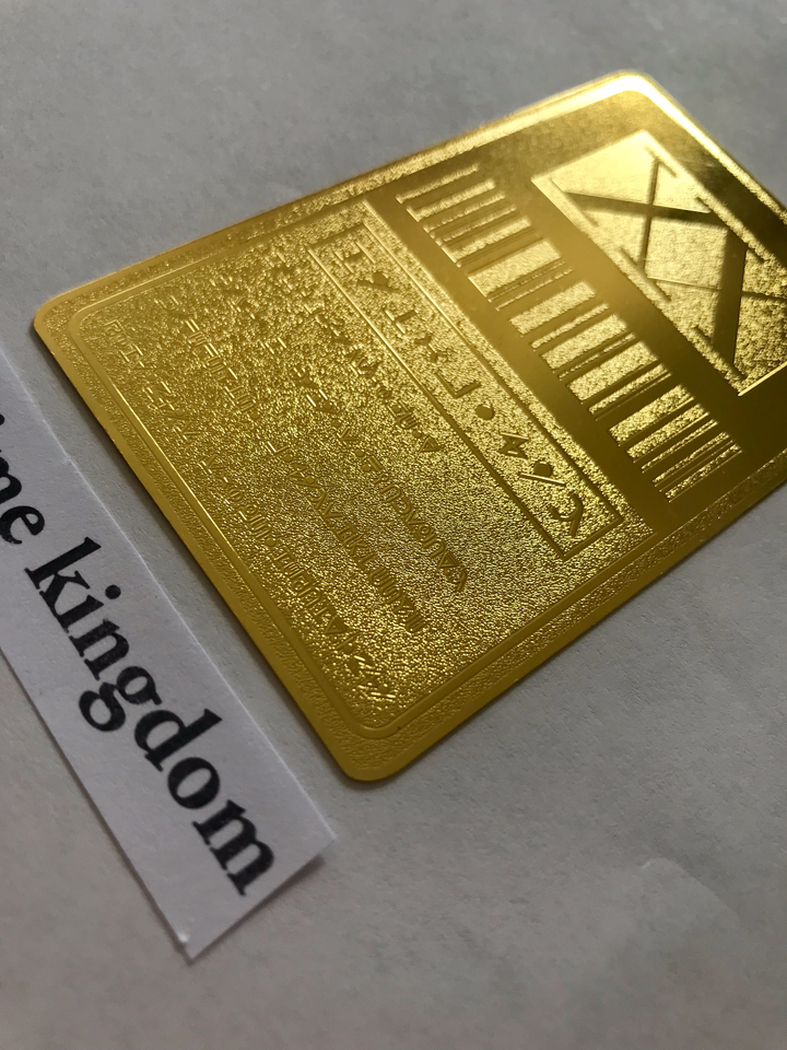 USA Seller Anime Cosplay License Card 1 Star Golden Metal Card | eBay