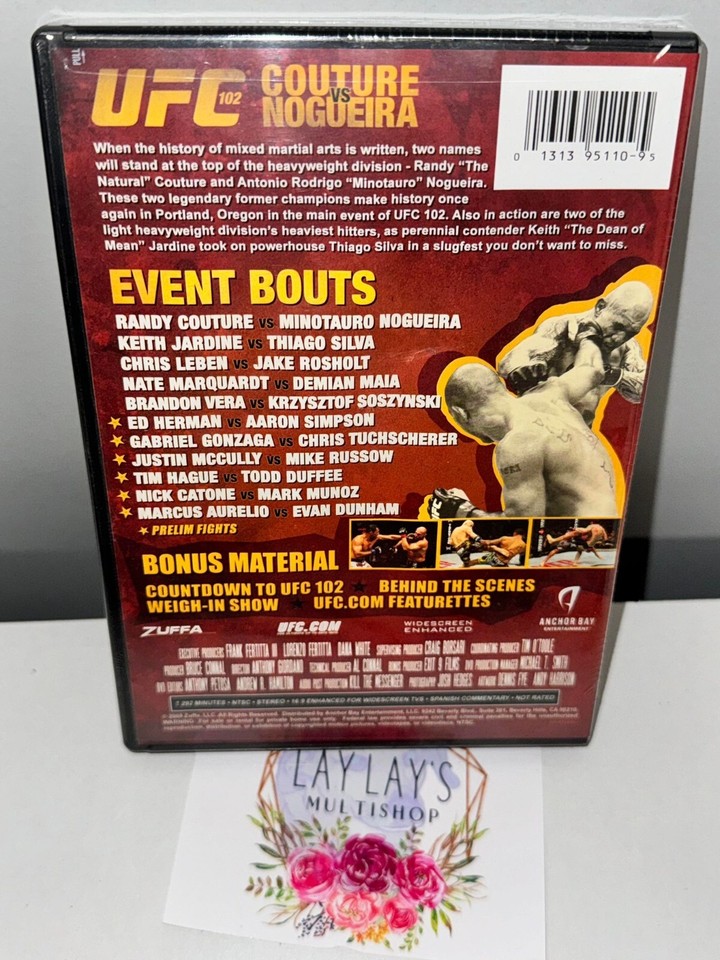 UFC 102: Couture vs. Nogueira (DVD, 2009, Ultimate 2-Disc Set) BRAND ...