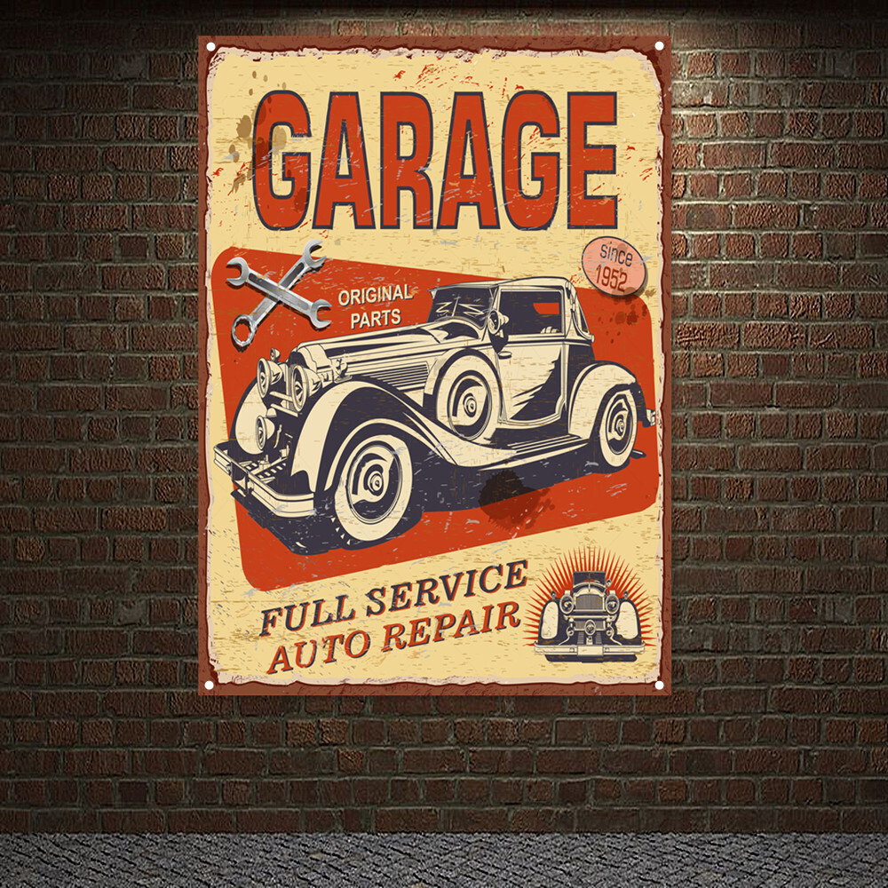 Retro Car Repair Poster