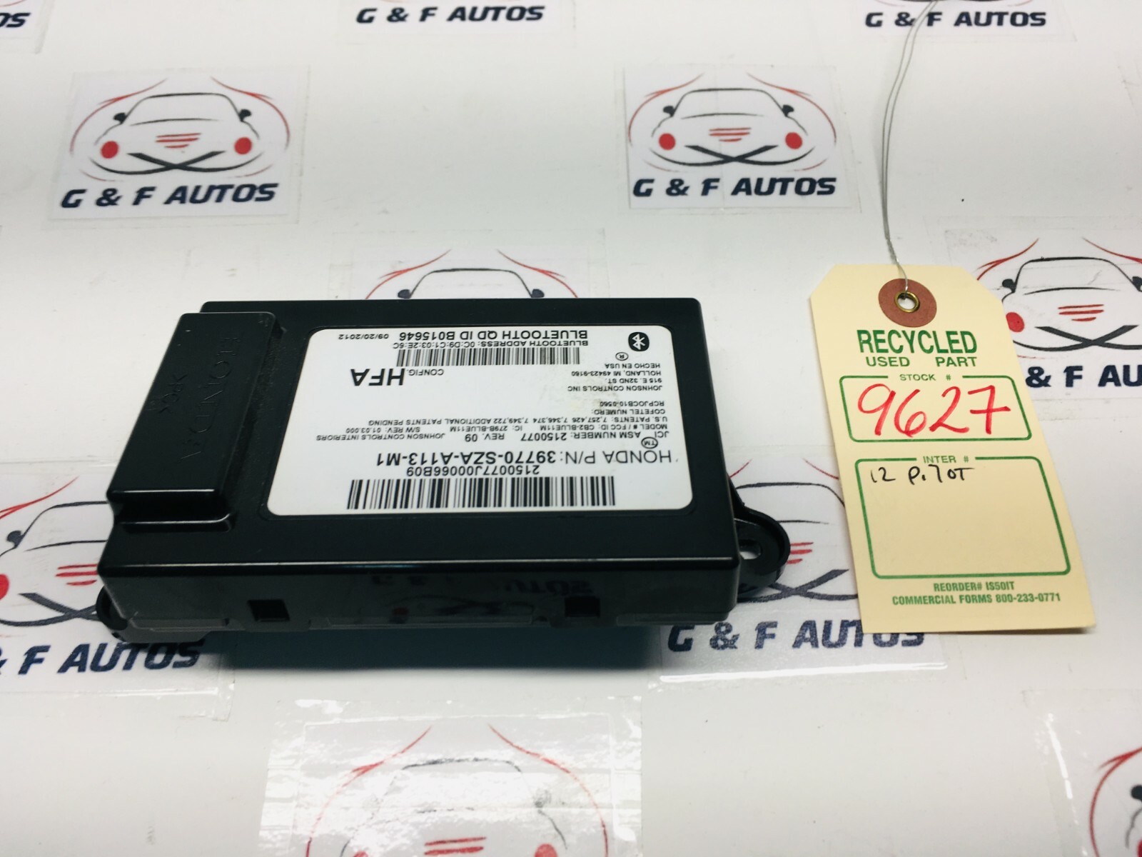2012 Honda Pilot Bluetooth Communication Module OEM 39770-SZA-A113-M1 ...