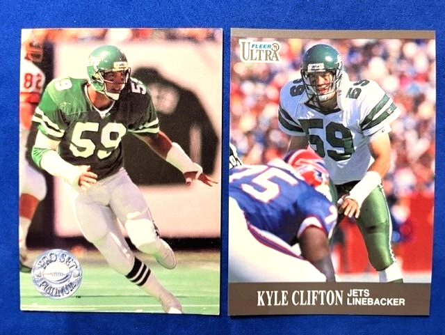 NFL - Kyle Clifton 1991 Pro Set Platinum & 1991 Fleer Ultra Football ...