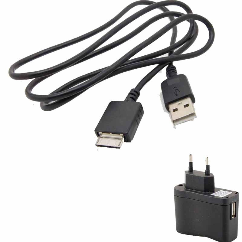 USB Battery wall Charger+sync CABLE for SONY Walkman MP3 Player NWZ ...