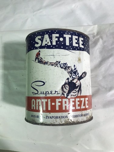 Saf Tee Antifreeze Can Vintage Rare | eBay
